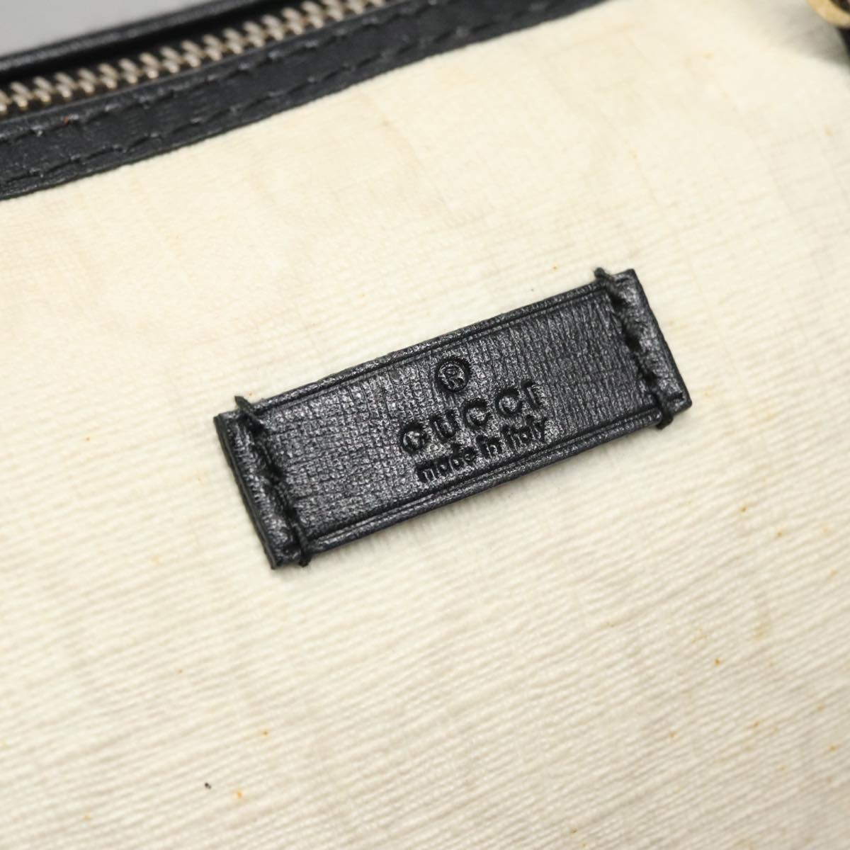 GUCCI GG Supreme Hand Bag PVC Gold White 193604 Auth 107488 GUCCI GG Supreme Hand Bag PVC Gold White 193604 Auth 107488