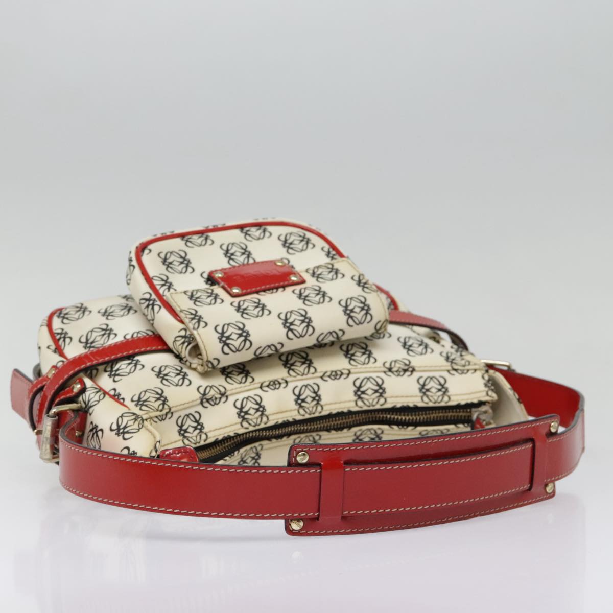 LOEWE Anagram Shoulder Bag PVC Red White Auth 93247 | eBay LOEWE Anagram Shoulder Bag PVC Red White Auth 93247 | eBay