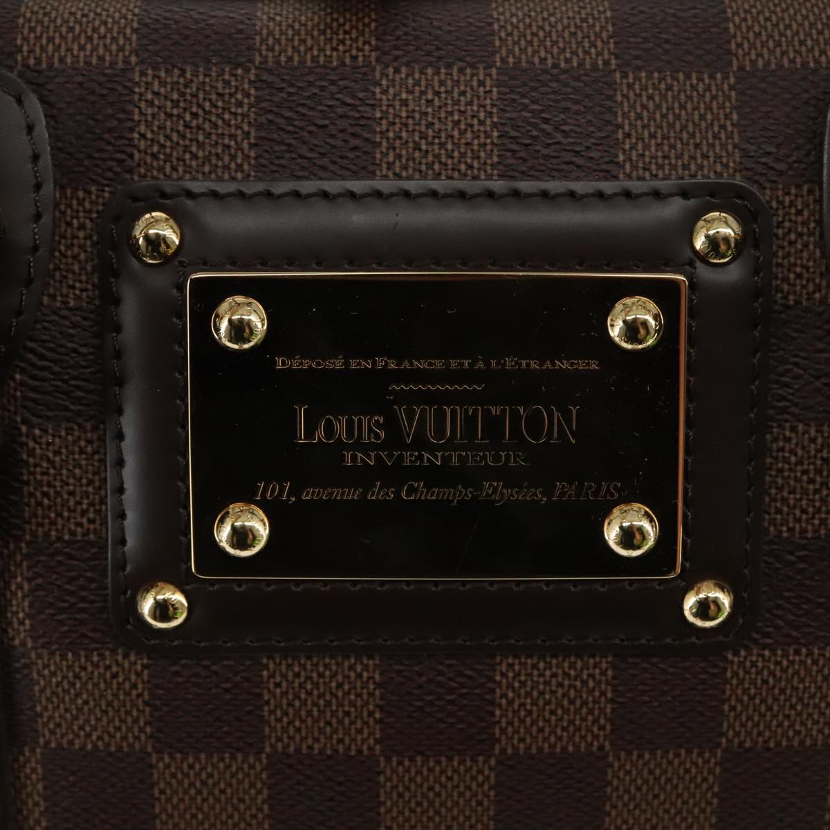 LOUIS VUITTON Damier Ebene Berkeley Hand Bag N52000 LV Auth LOUIS VUITTON Damier Ebene Berkeley Hand Bag N52000 LV Auth