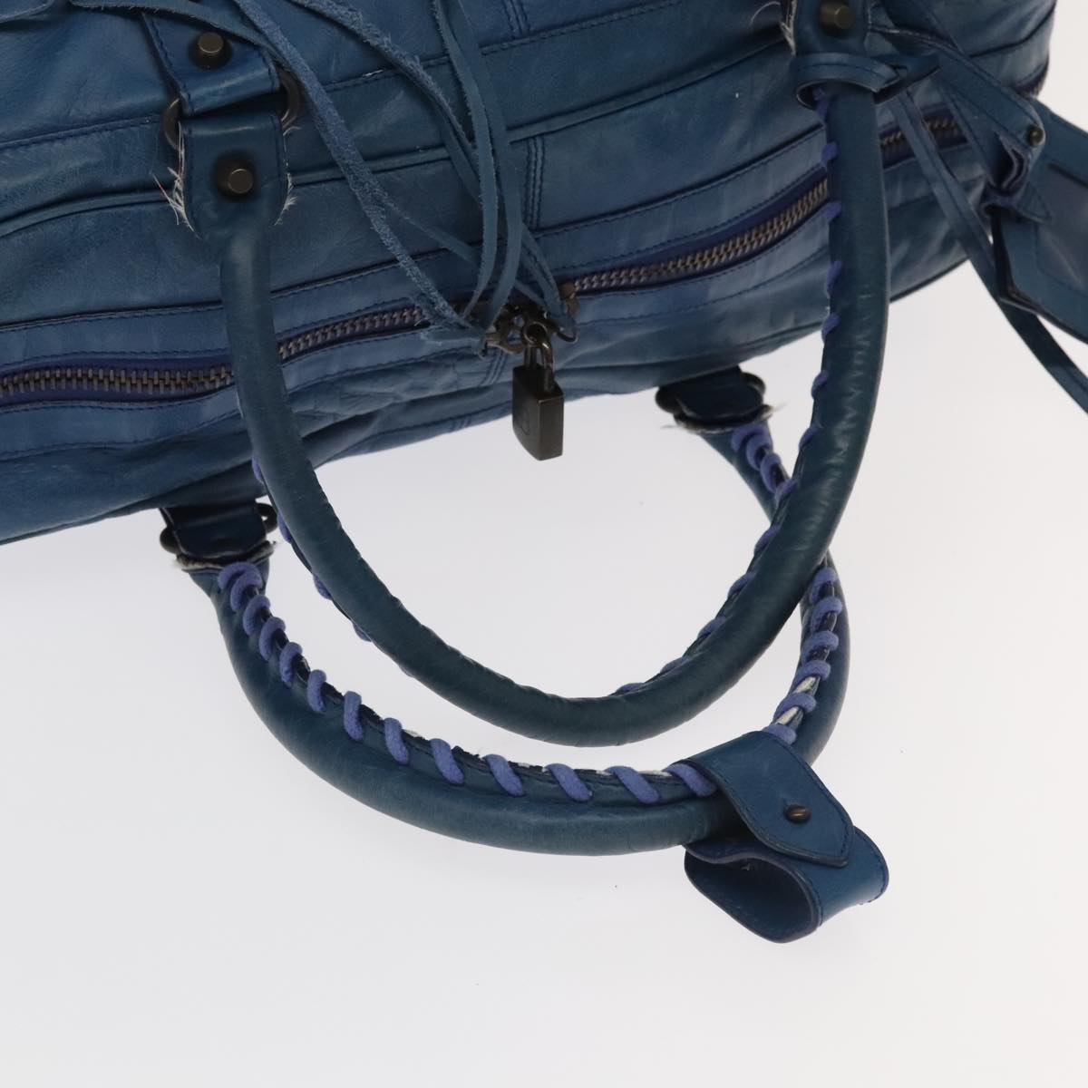 BALENCIAGA Hand Bag Leather 2way Blue Auth mr794 | eBay BALENCIAGA Hand Bag Leather 2way Blue Auth mr794 | eBay