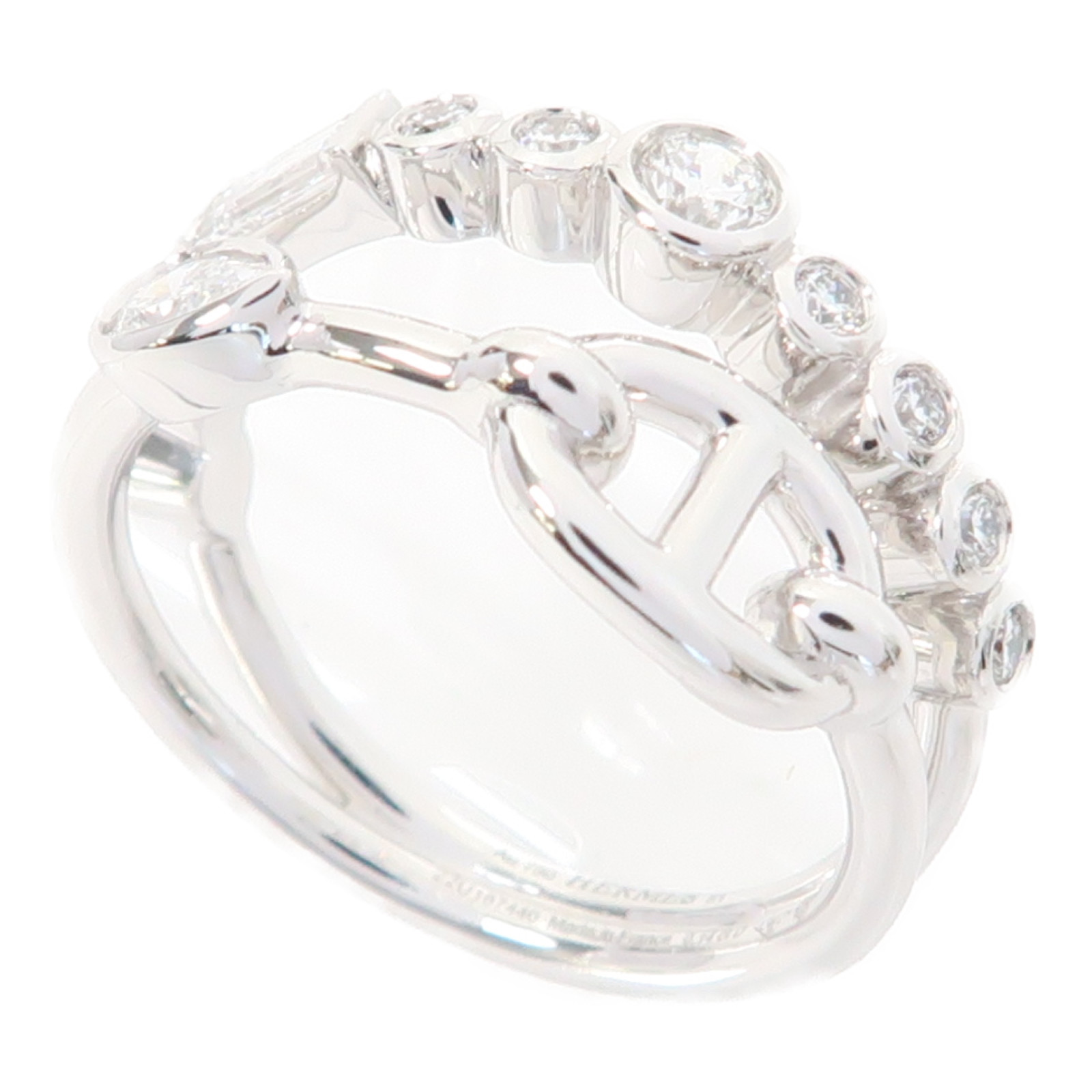 15%OFF* HERMES Chaine d'Ancre Chaos Fancy Ring 18K White 15%OFF* HERMES Chaine d'Ancre Chaos Fancy Ring 18K White