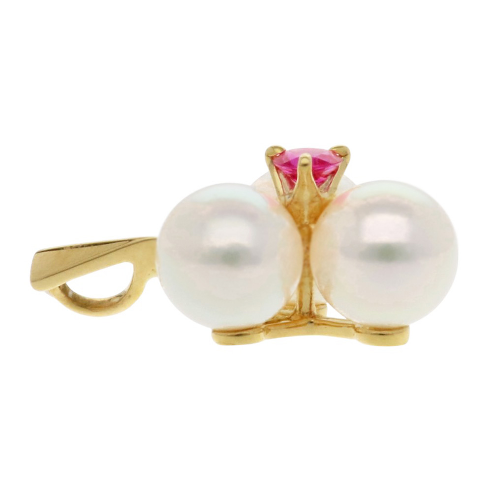 MIKIMOTO Pendant top K18 yellow gold Pearl Ruby used | eBay MIKIMOTO Pendant top K18 yellow gold Pearl Ruby used | eBay