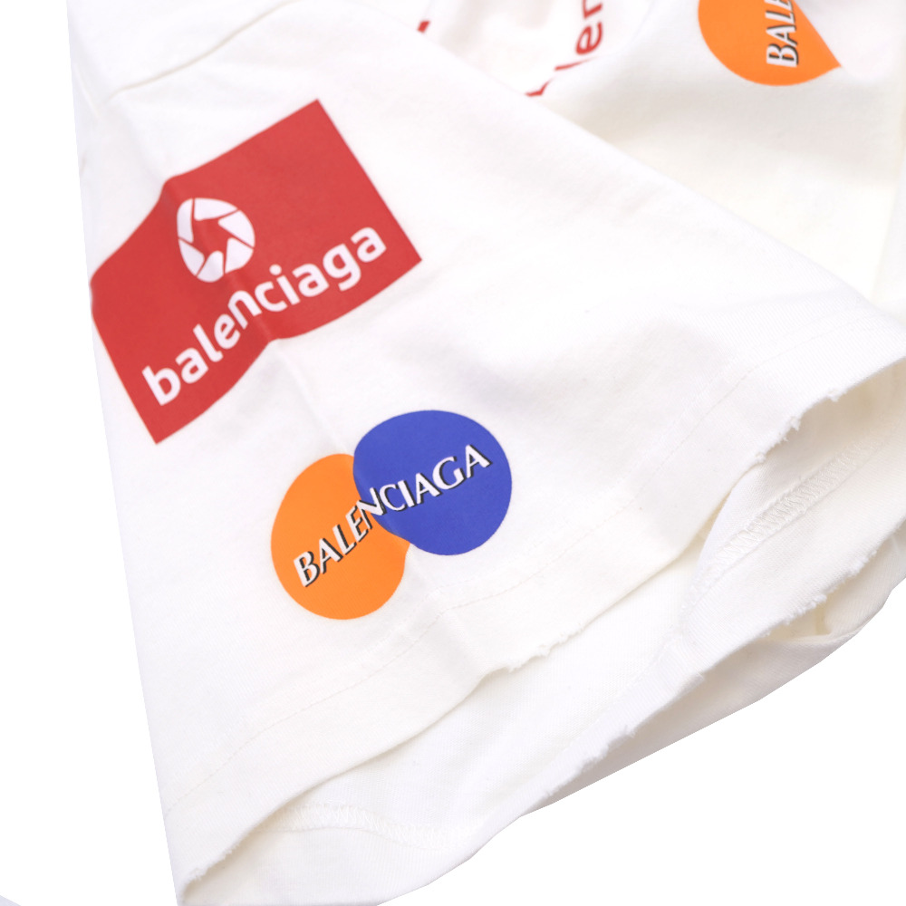AUTHENTIC BALENCIAGA Over size Short sleeve T-shirt White AUTHENTIC BALENCIAGA Over size Short sleeve T-shirt White