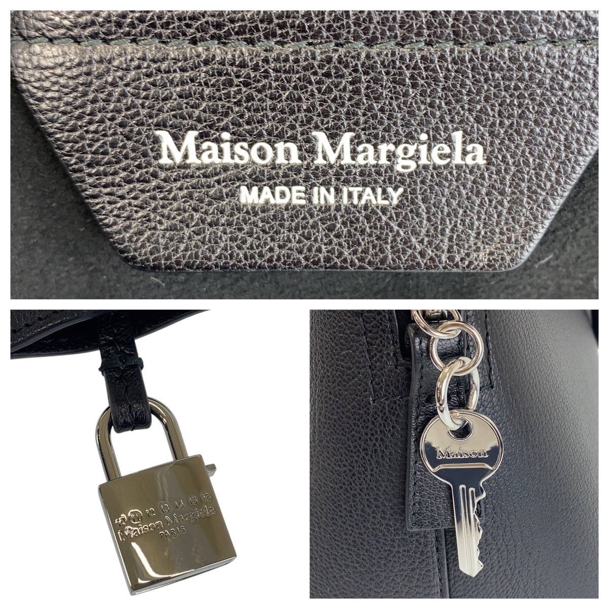Maison Margiela 5AC Handbag Shoulder Bag 2way Black Black Maison Margiela 5AC Handbag Shoulder Bag 2way Black Black